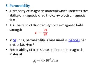 ch1-magnetic-circuit and electrical circuits | PPTX