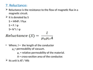 ch1-magnetic-circuit and electrical circuits | PPTX