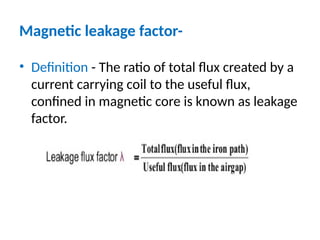 ch1-magnetic-circuit and electrical circuits | PPTX