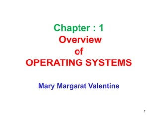 Introduction to Operating Systems - Mary Margarat | PPT
