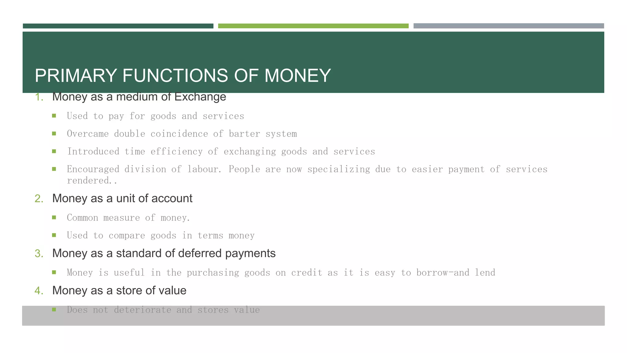 Money: Definition, Origin, Functions, Inflation, Deflation, Value of ...