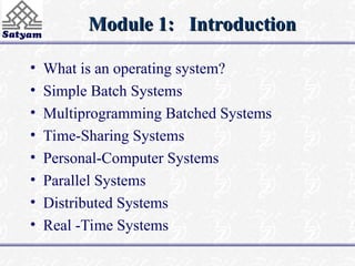 Chapter 1 Operating system . PPT for 3rd sem | PPT