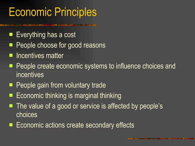 Basic Economic Principles | PPT