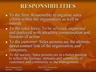 An Introduction to Sales Management | PDF