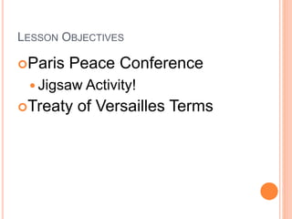Chapter 1 Treaty of Versailles | PPTX