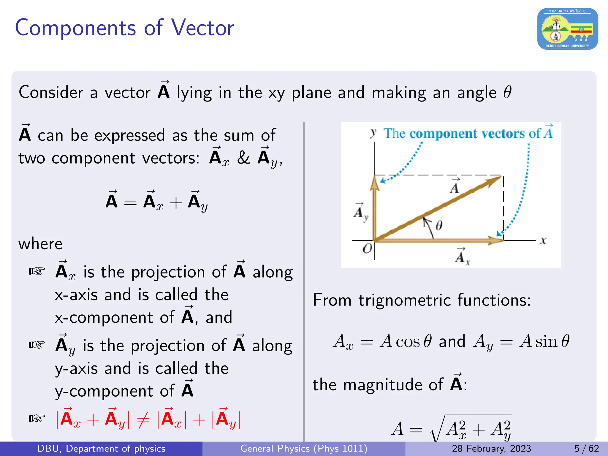 General Physics (Phys 1011): Vectors Basics | PDF