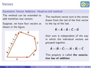 General Physics (Phys 1011): Vectors Basics | PDF