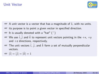 General Physics (Phys 1011): Vectors Basics | PDF