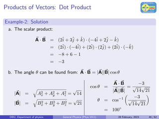 General Physics (Phys 1011): Vectors Basics | PDF