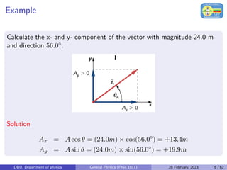 General Physics (Phys 1011): Vectors Basics | PDF