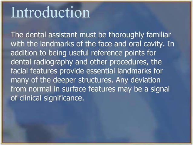 landmarks of face and oral cavity | PPT | Ear, Nose and Throat ...