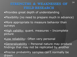Ch10 Field Research | PPT | Science