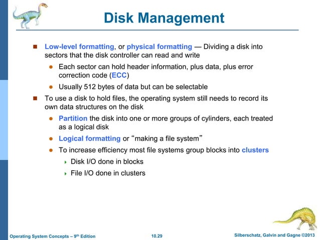 ch10 Mass Storage Systems Operating System | PPT | Computer Peripherals | Computing