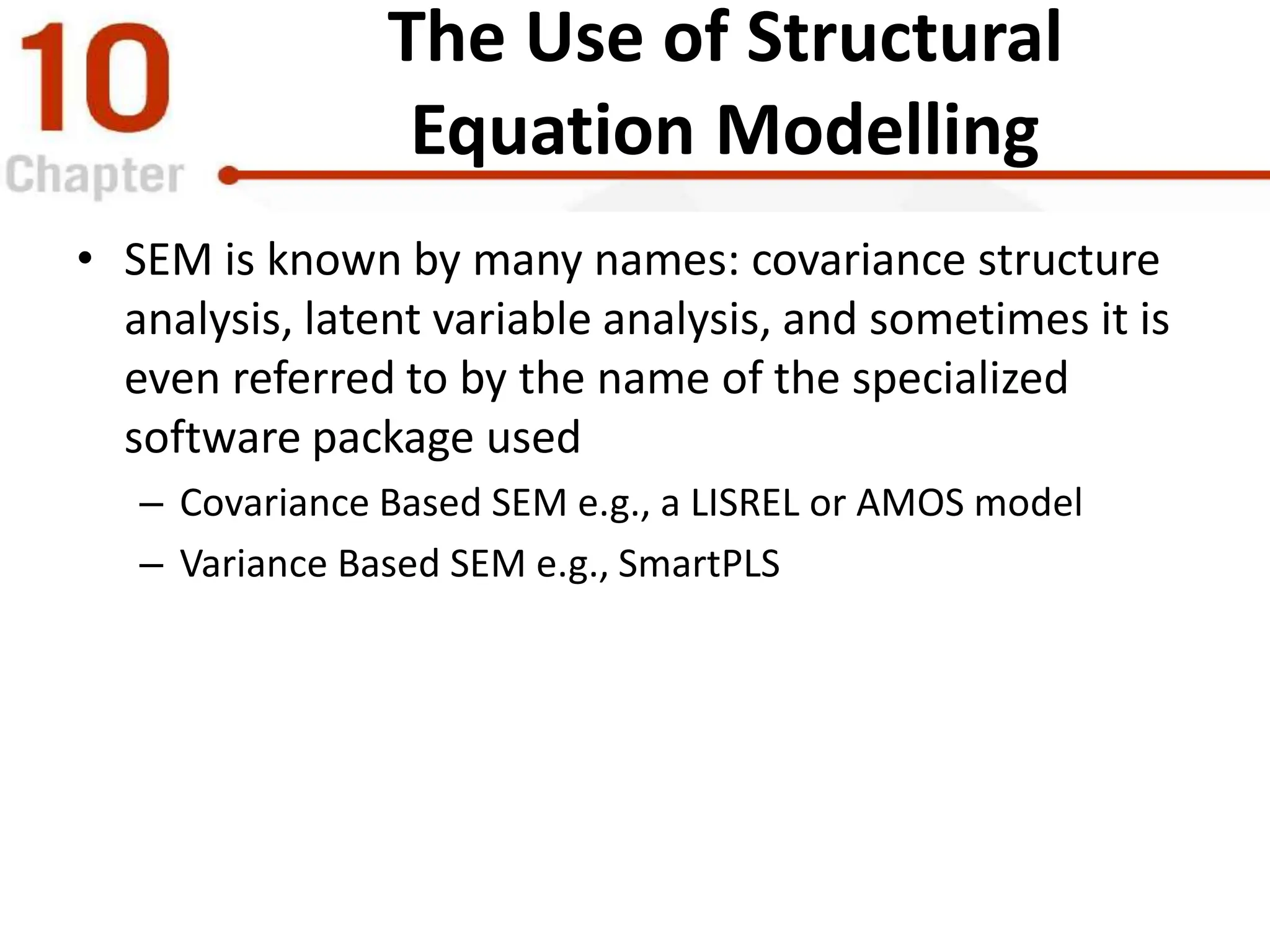 Ch 10. SEM Structural Equation Modelling | PDF
