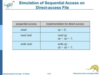 File system interface ppt chapter 10 Operating systems | PPT