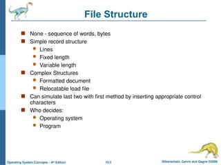 File system interface ppt chapter 10 Operating systems | PPT