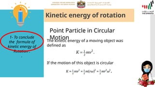 ch 1 - rotation - Kinetic energy of rotation | PPTX