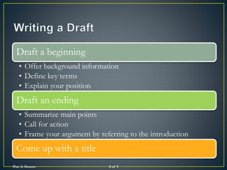 Ch10 arguing a position-notes | PPT