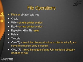 Ch10 file system interface | PPT