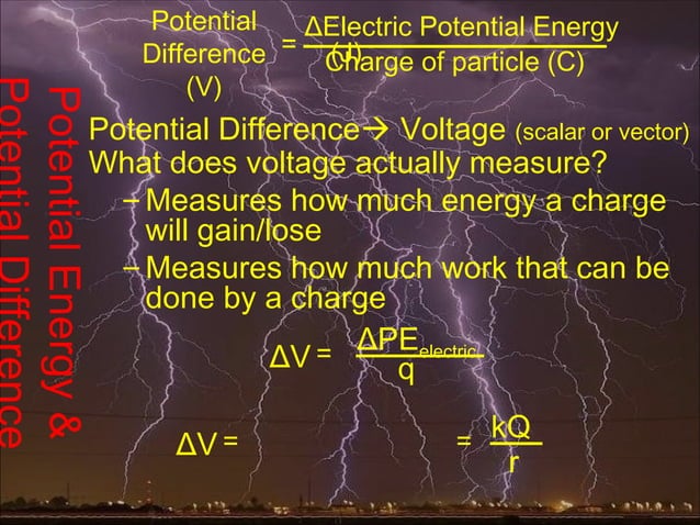 Ch10 - potential difference and electric potential energy | PPT ...