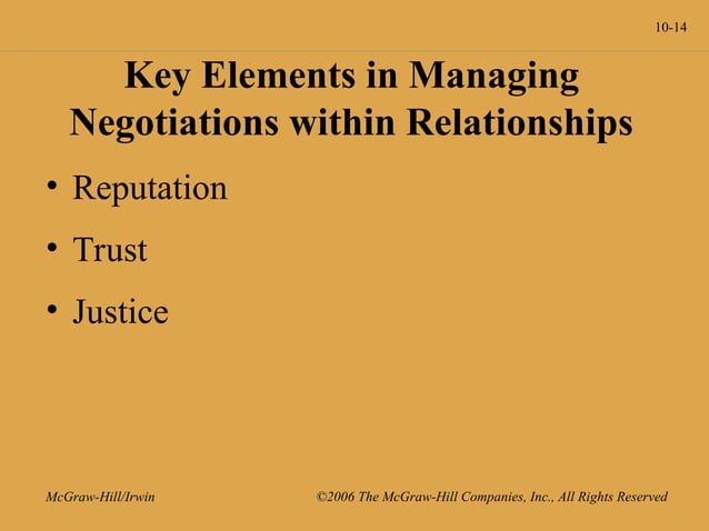 Ch 10 - Relationship in Negotiations.ppt | Family and Relationships