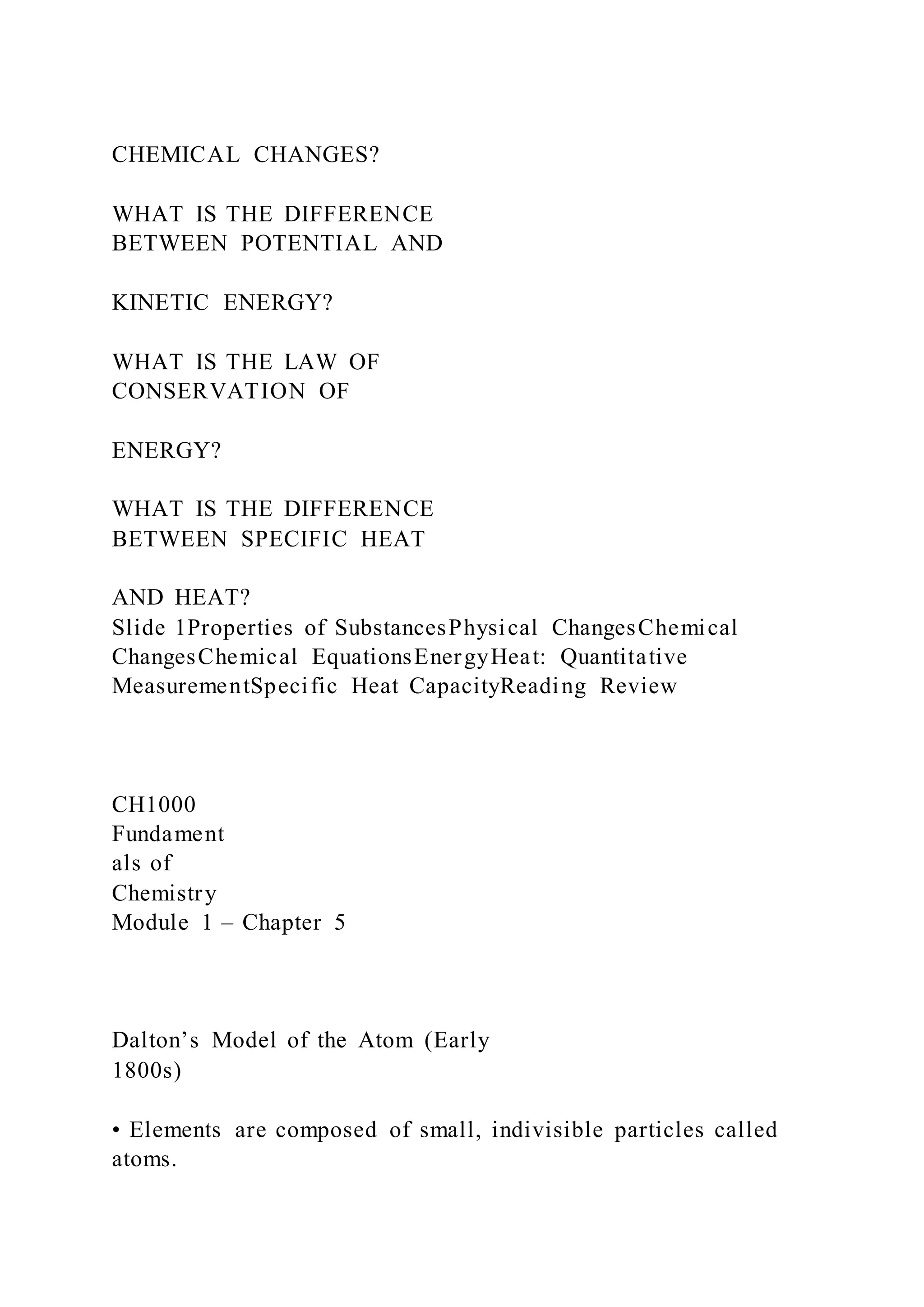 CH1000 Fundamentals of ChemistryModule 1 – Chapter 3 | PDF