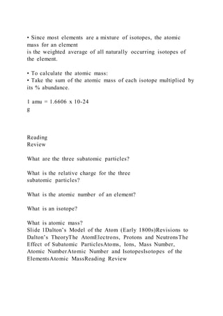 CH1000 Fundamentals of ChemistryModule 1 – Chapter 3 | DOCX | Chemistry ...