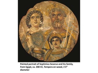 Painted Portrait Of Septimius Severus And His Family