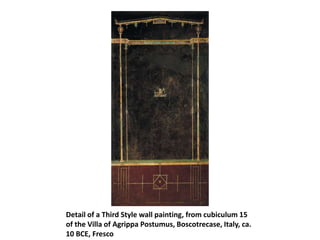 Detail Of A Third Style Wall Painting Villa Of Agrippa