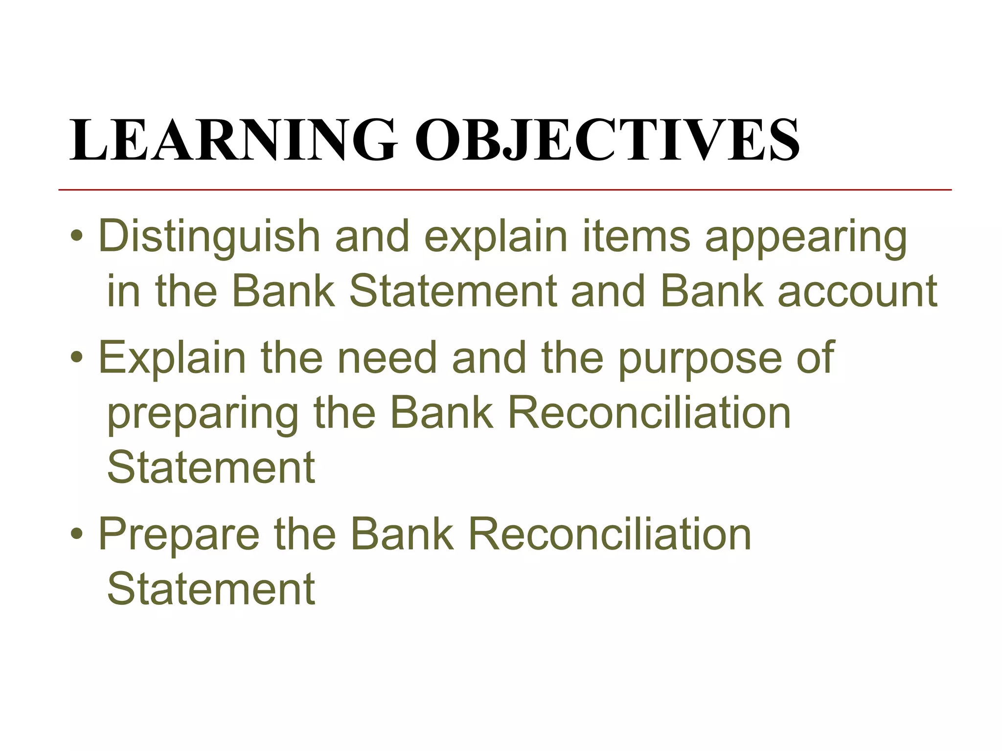 Ch 10 bank reconciliation | PPT