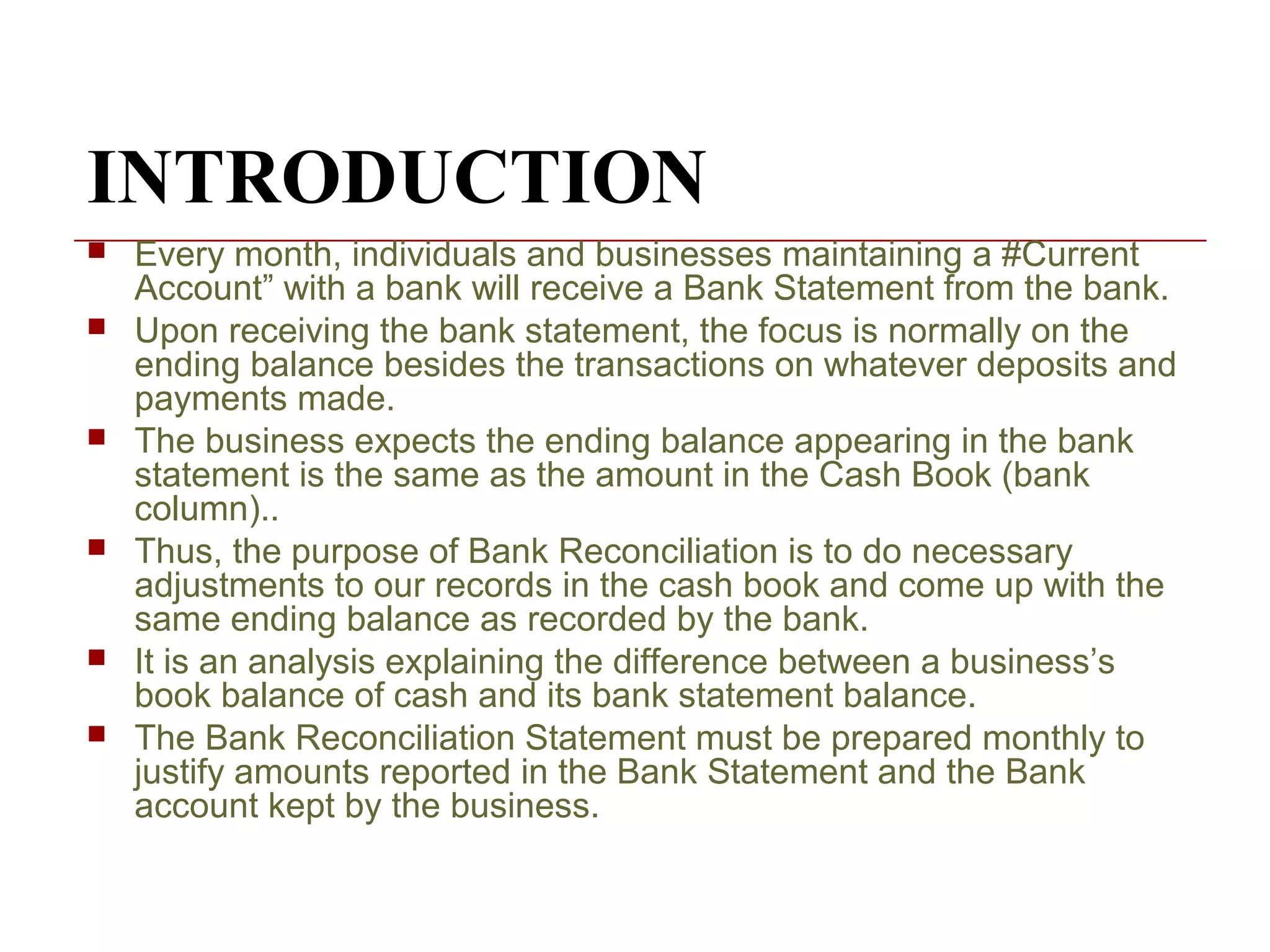 Ch 10 bank reconciliation | PPT