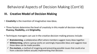 Ch 10 decision making ppt | PPTX