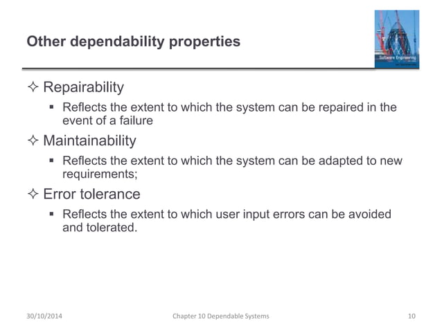 Ch10 dependable systems | PPTX