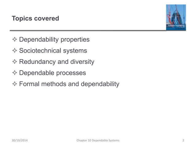 Ch10 dependable systems | PPT