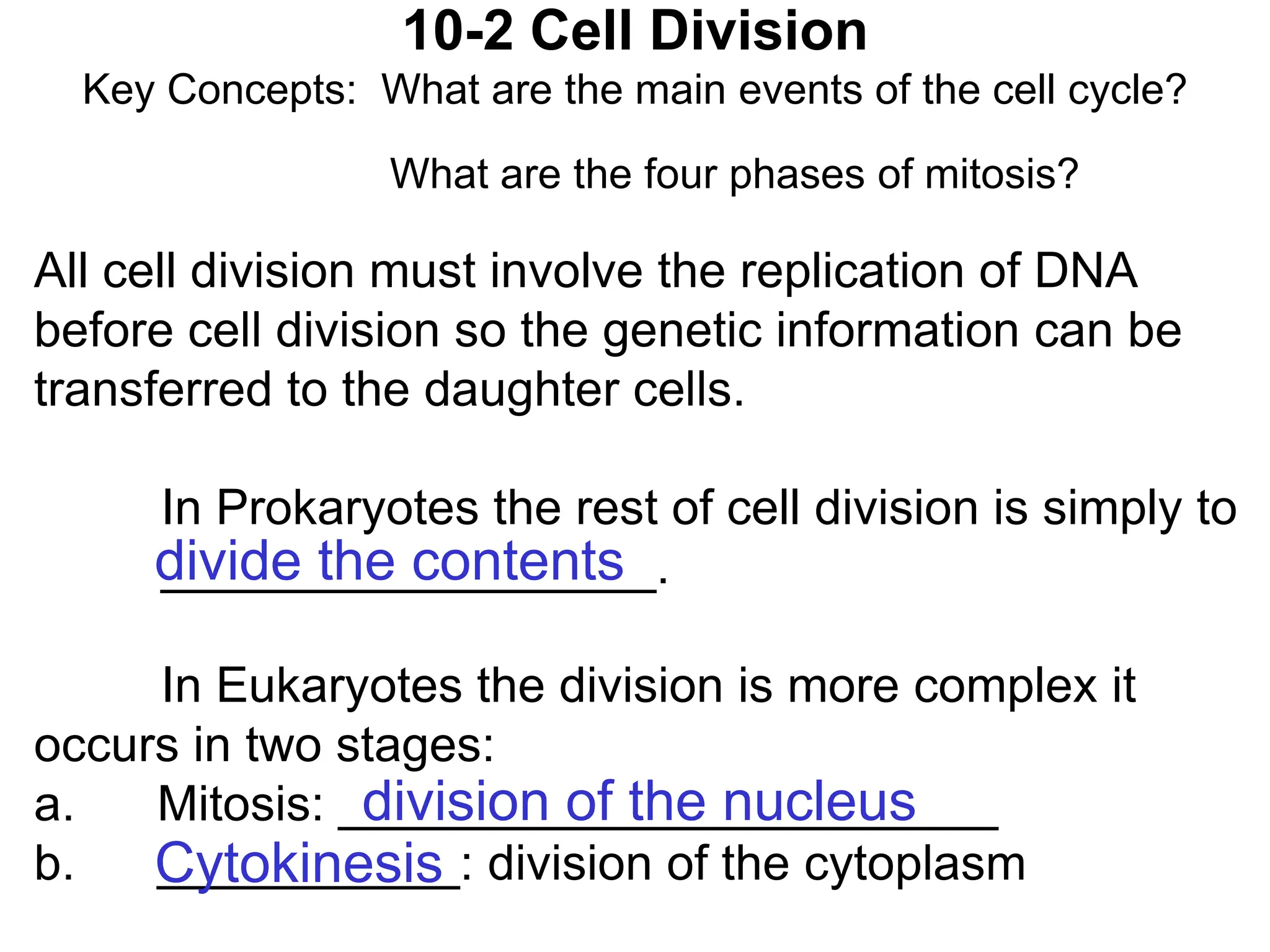Biology- Cell Cyle - Mitosis and Meiosis | PPT