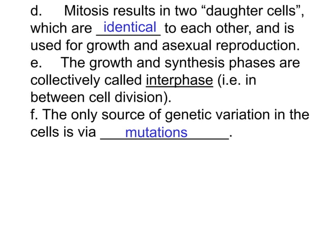 Biology- Cell Cyle - Mitosis and Meiosis | PPT
