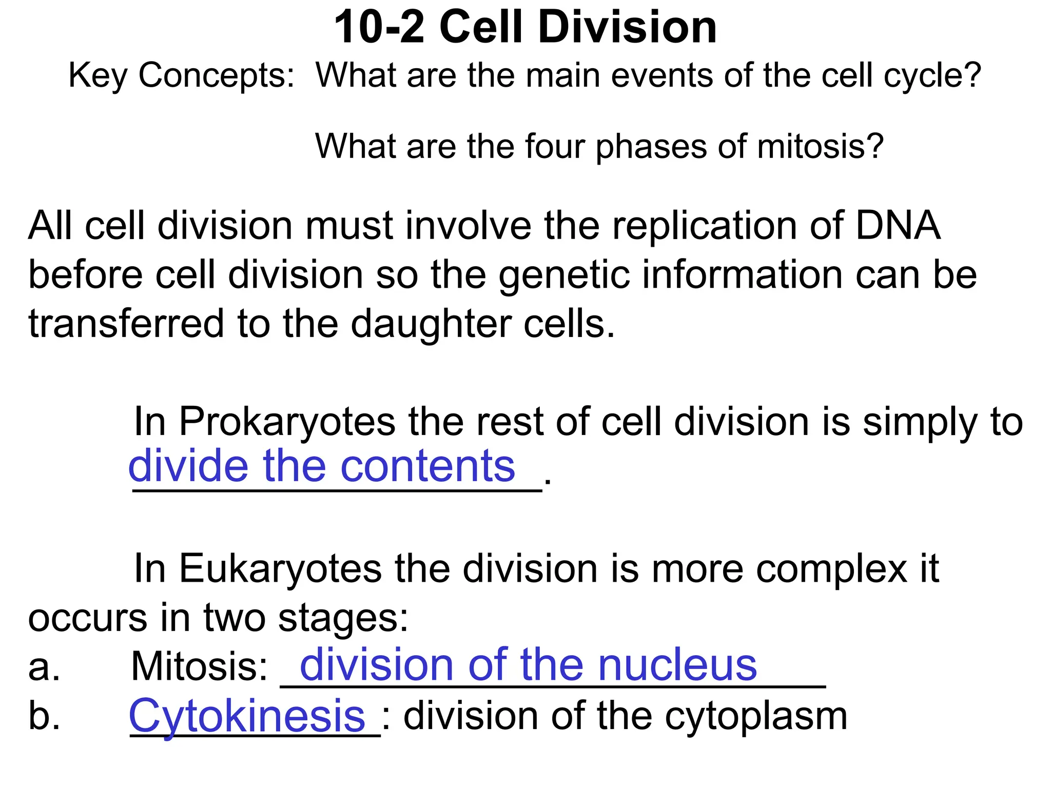 Cell Division - Mitosis and Meiosis lect | PPT | Biological Sciences ...