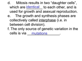 Cell Division - Mitosis and Meiosis lect | PPT