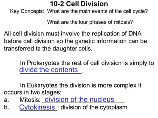Cell Division - Mitosis and Meiosis lect | PPT