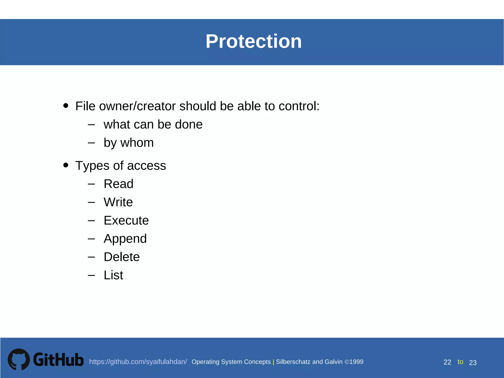 Operating System : Ch10 file system interface | PPT