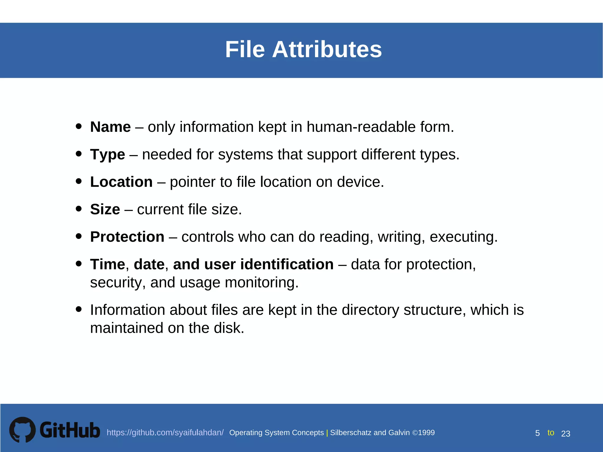 Operating System : Ch10 file system interface | PPT