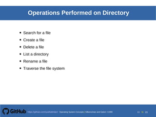 Operating System : Ch10 file system interface | PPT