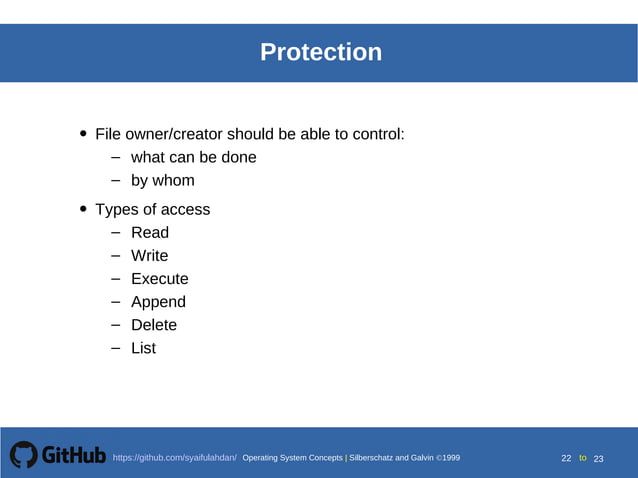 Operating System : Ch10 file system interface | PPT