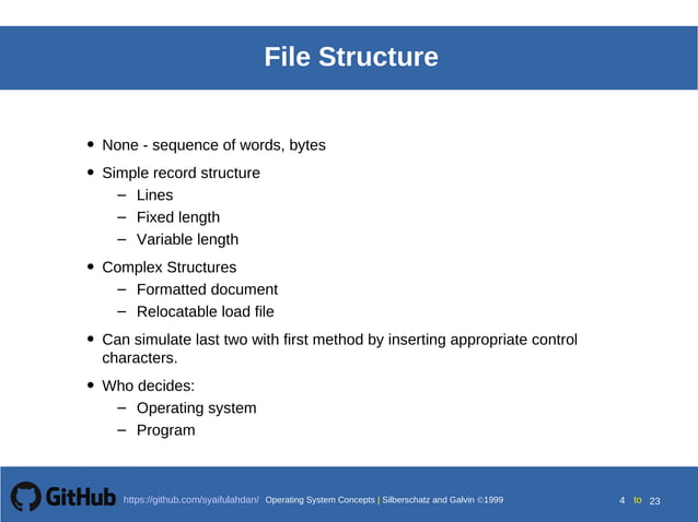 Operating System : Ch10 file system interface | PPT