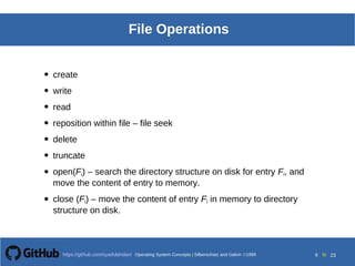Operating System : Ch10 file system interface | PPT