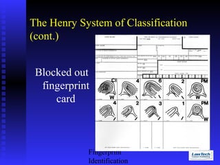fingerprint classification systems Henry and NCIC | PPT