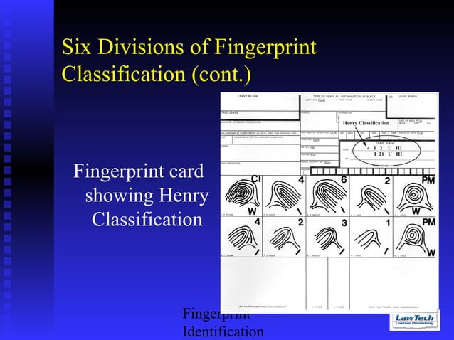 fingerprint classification systems Henry and NCIC | PPT