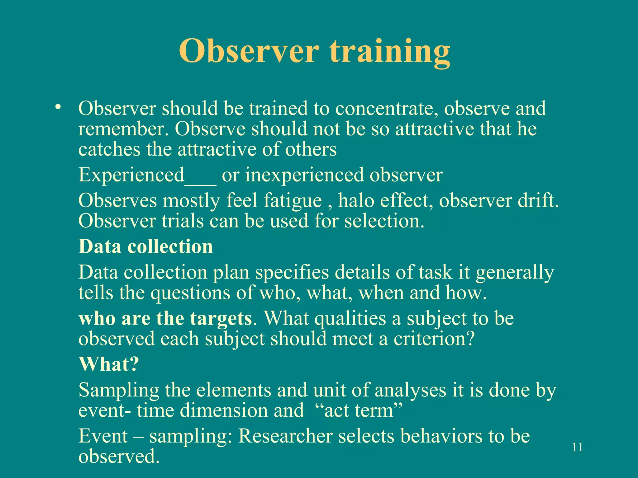 Ch10 observation | PPT