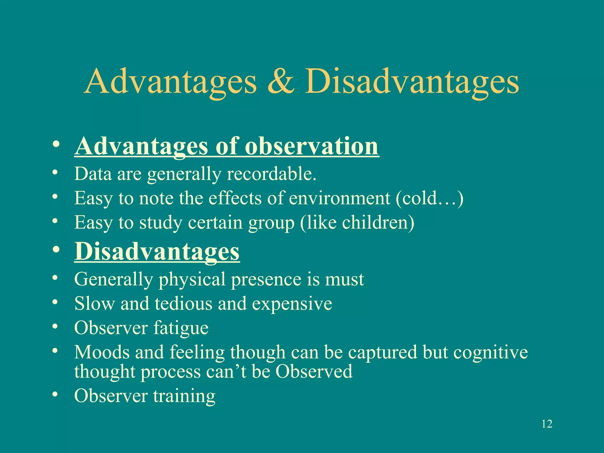 Ch10 observation | PPT