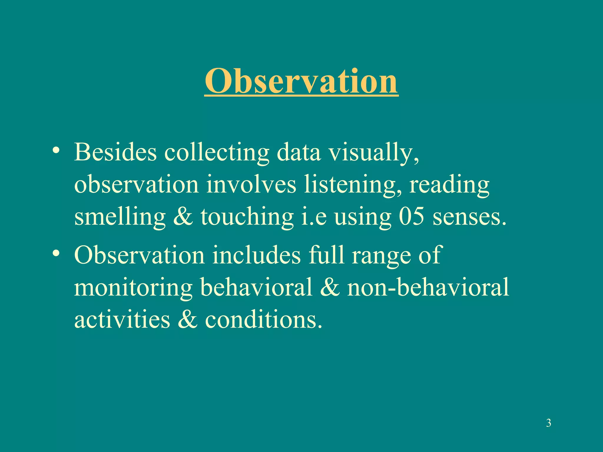 Ch10 observation | PPT